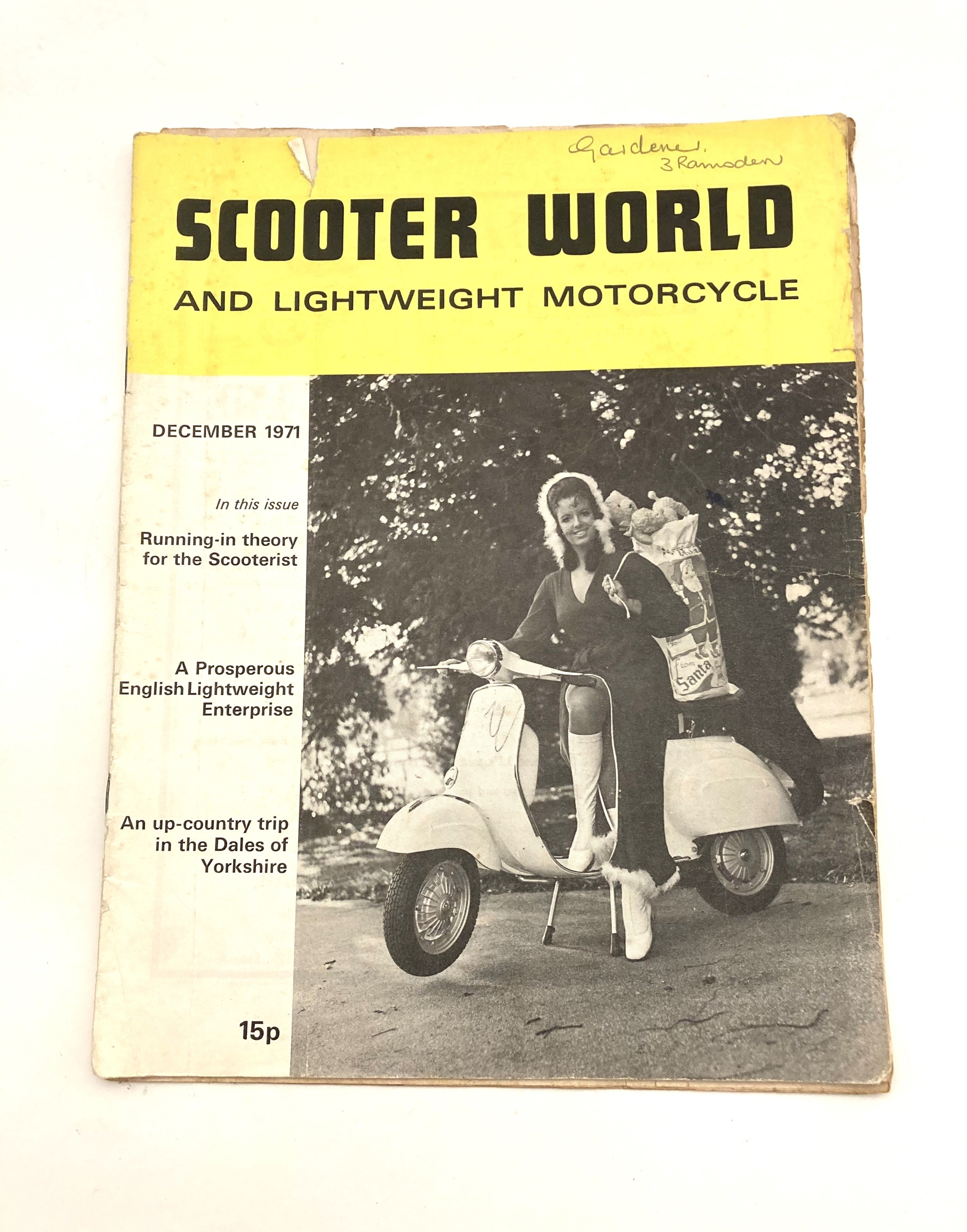 SCOOTER WORLD MAGAZINE DEC 1971 – Disco Dez Scooters