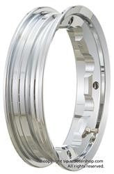 Lambretta CHROME alloy tubeless wheel by S.I.P – Disco Dez Scooters