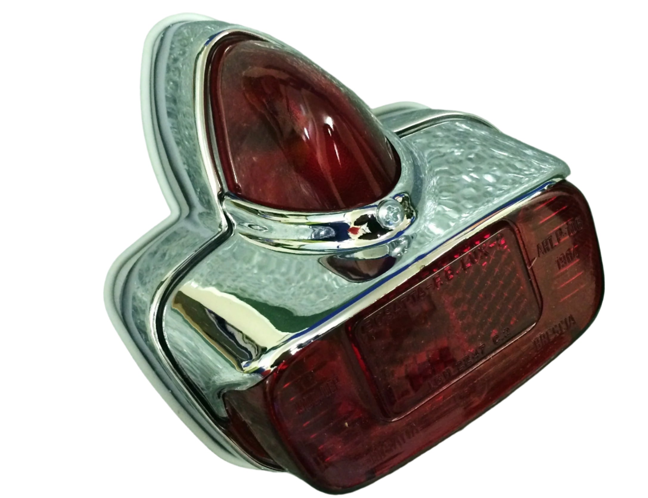 Vespa GS style rear light chromed plastic body – Disco Dez Scooters